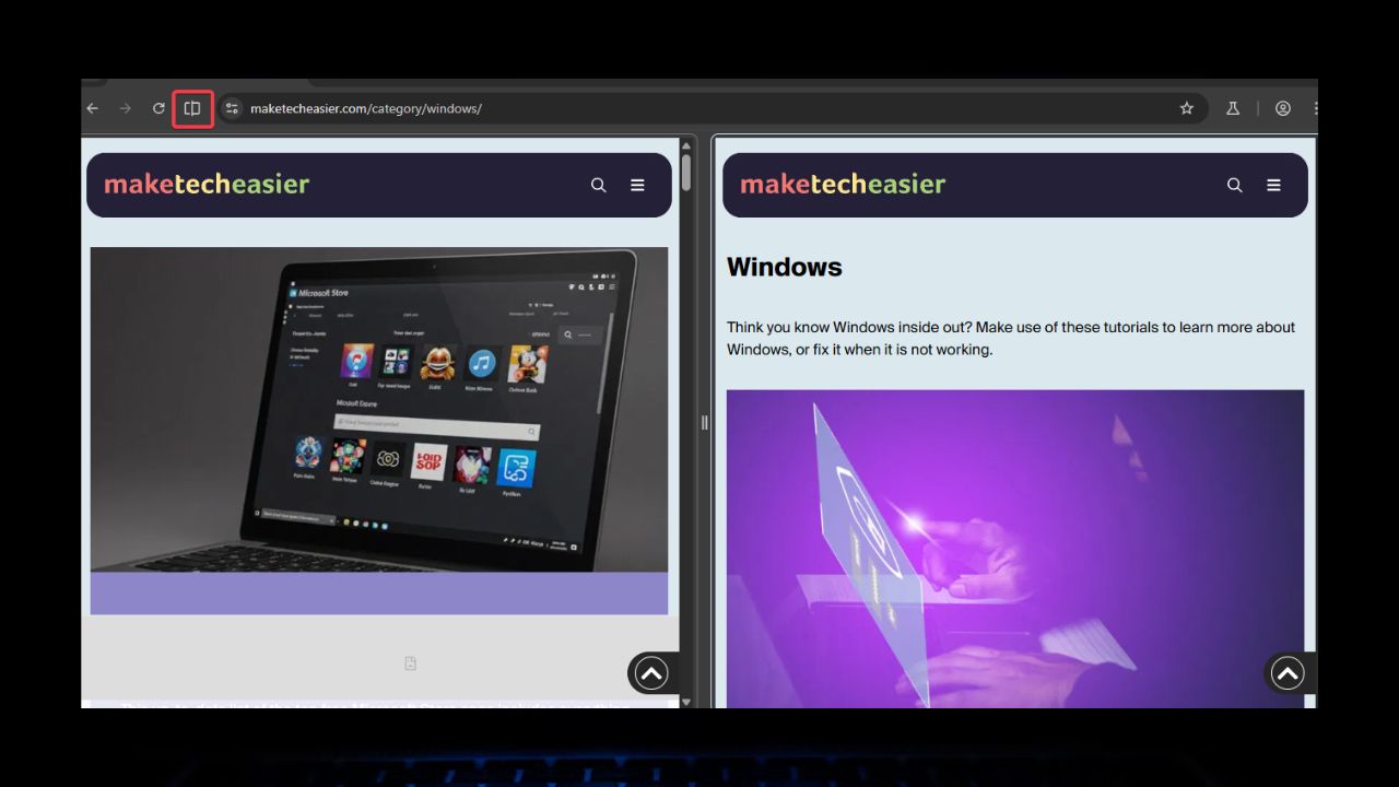 Utilisez la nouvelle fonctionnalité Chrome Split Tabs pour une ...